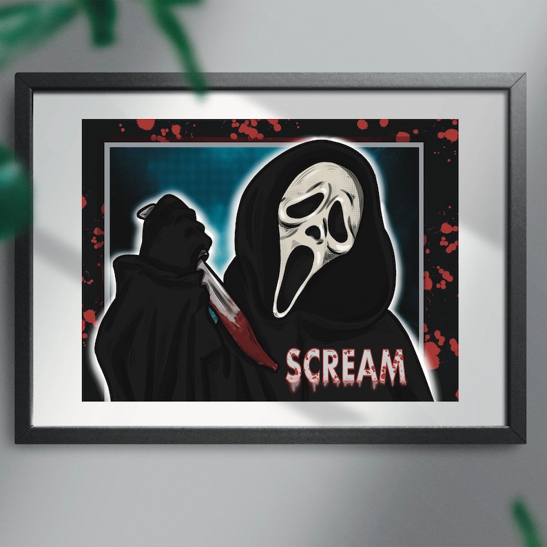 Scream Movie Poster Digital Download - Wall Art - Gift Idea - Home Decor - Ghostface Horror ...