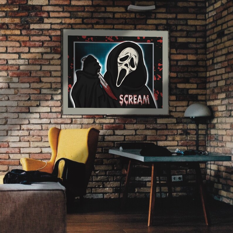 Scream Movie Poster Digital Download - Wall Art - Gift Idea - Home Decor - Ghostface Horror ...