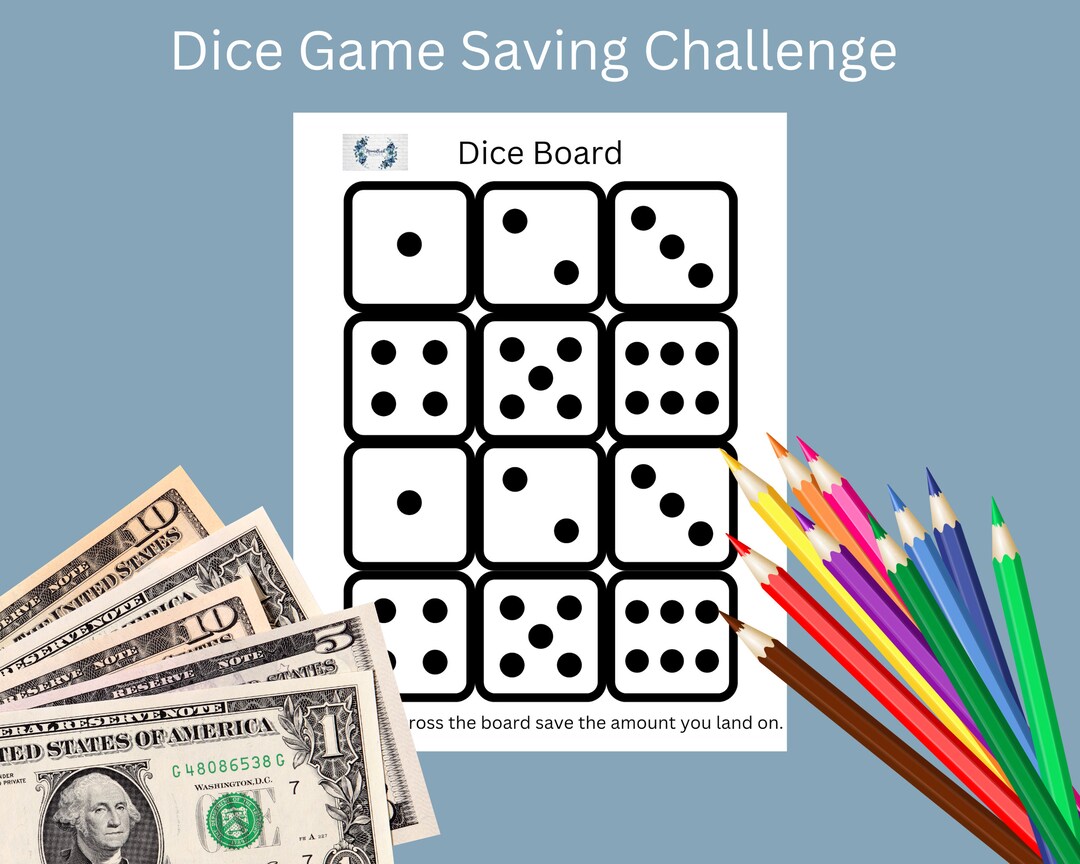 Dice Game Saving Challenge - Etsy