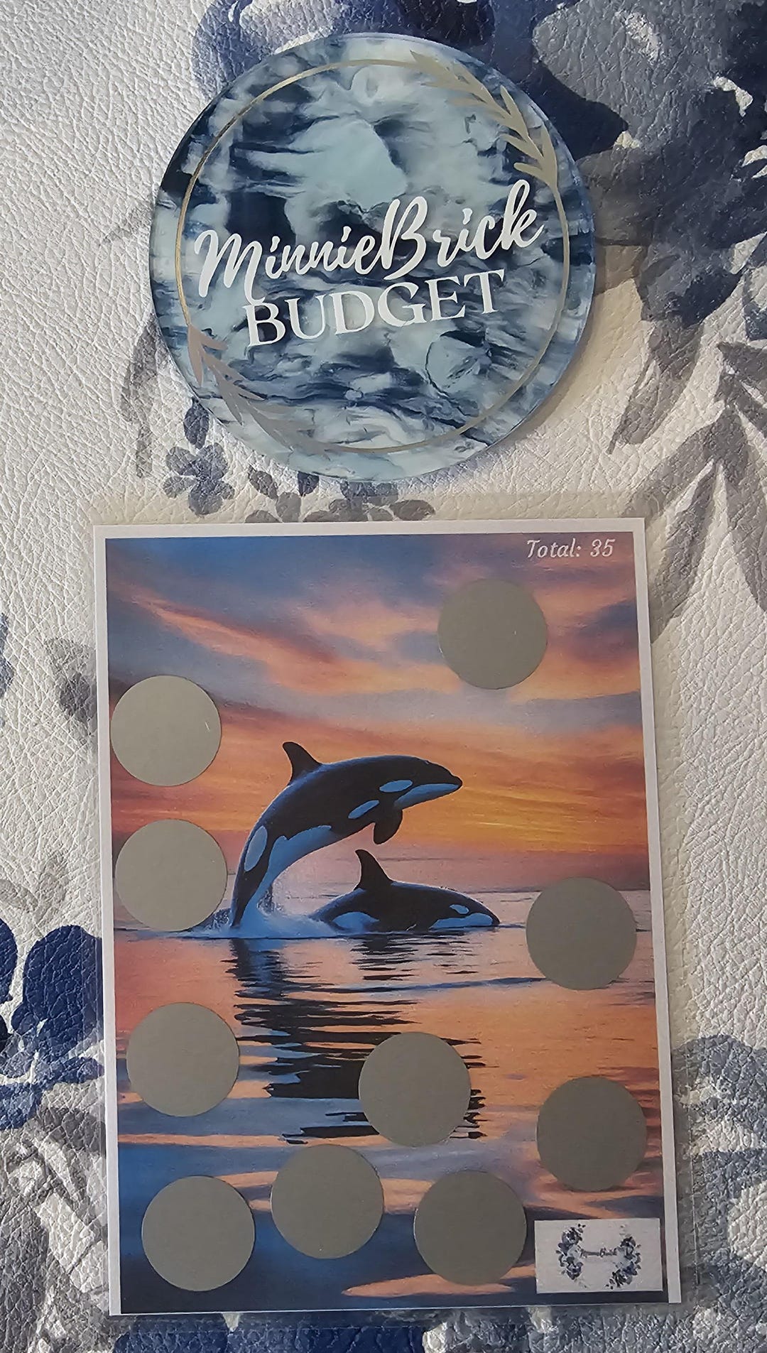 Orca Killer Whales Scratch off Saving Challenge Cards Set - Etsy