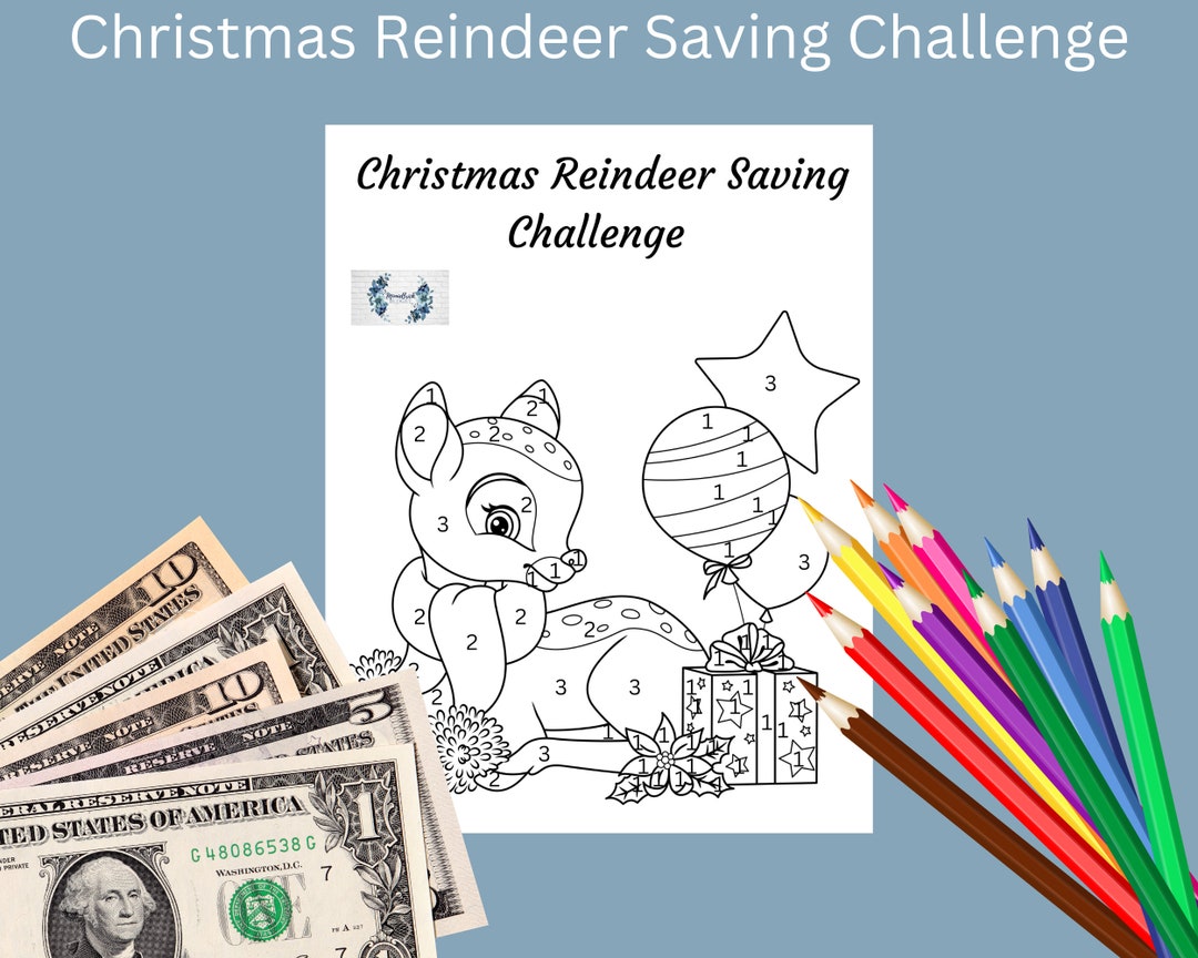 Christmas Reindeer Saving Challenge - Etsy