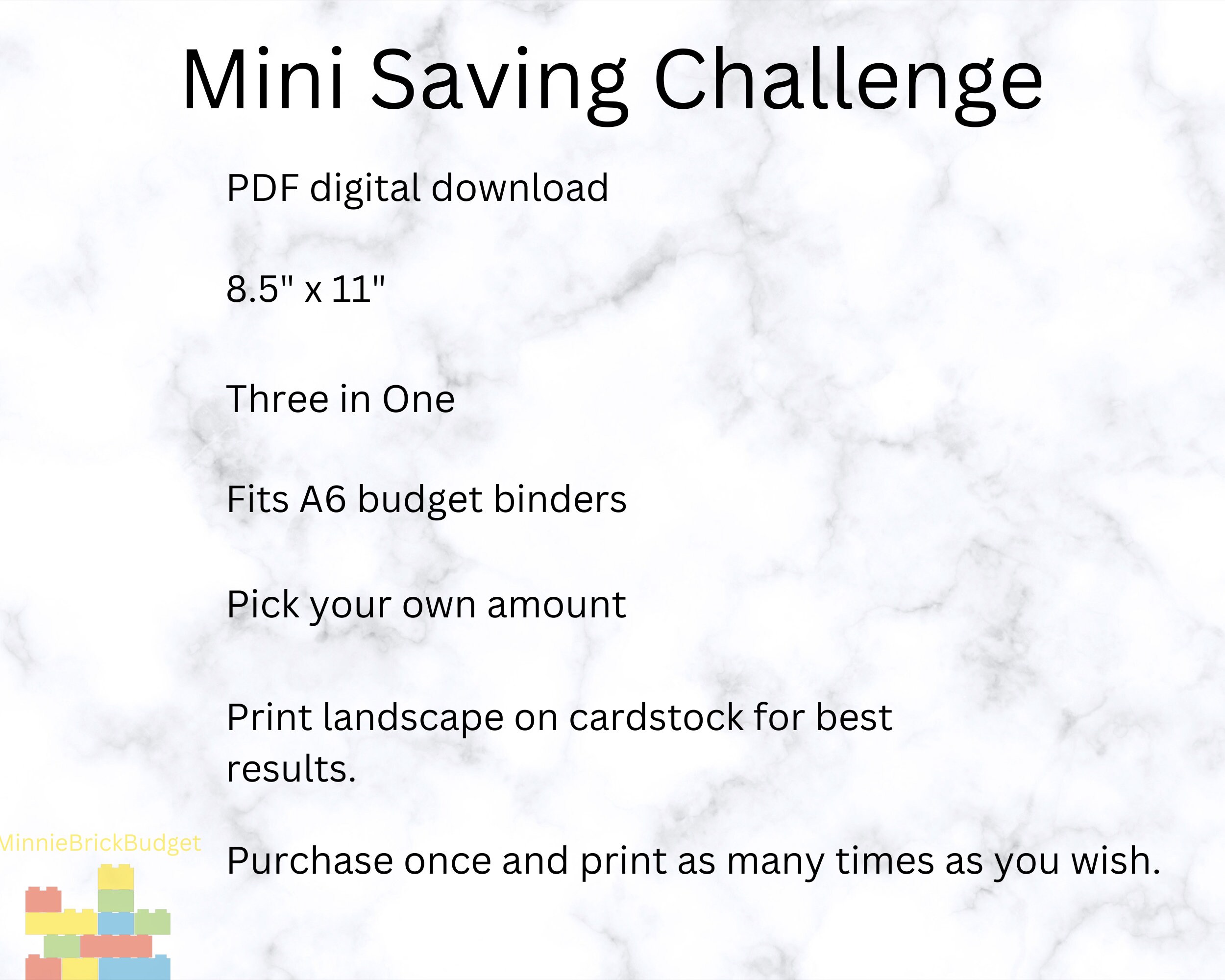 Taxes Mini Saving Challenge - Etsy