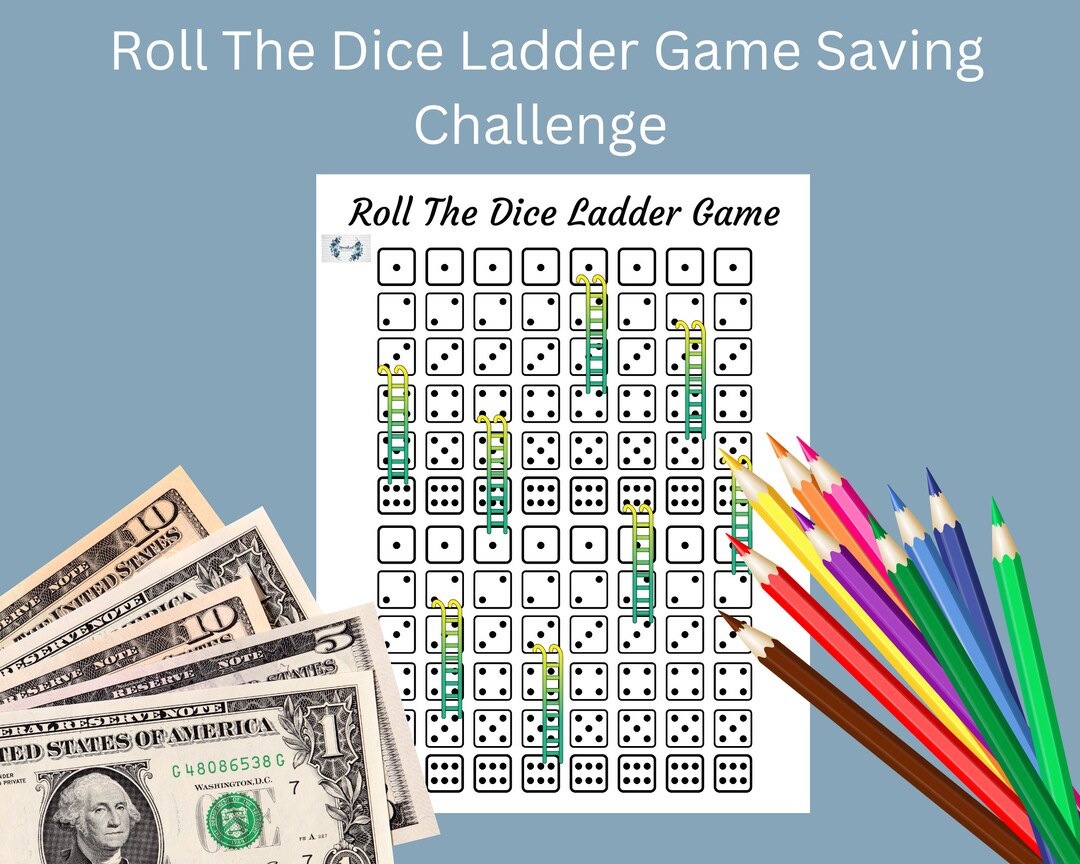 Roll the Dice Ladder Game Saving Challenge - Etsy