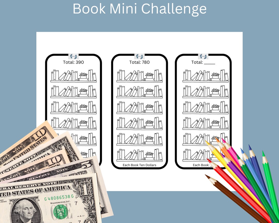 Book Mini Saving Challenge - Etsy
