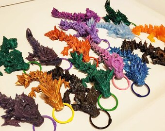 Articulated Dragon Keychain - Etsy