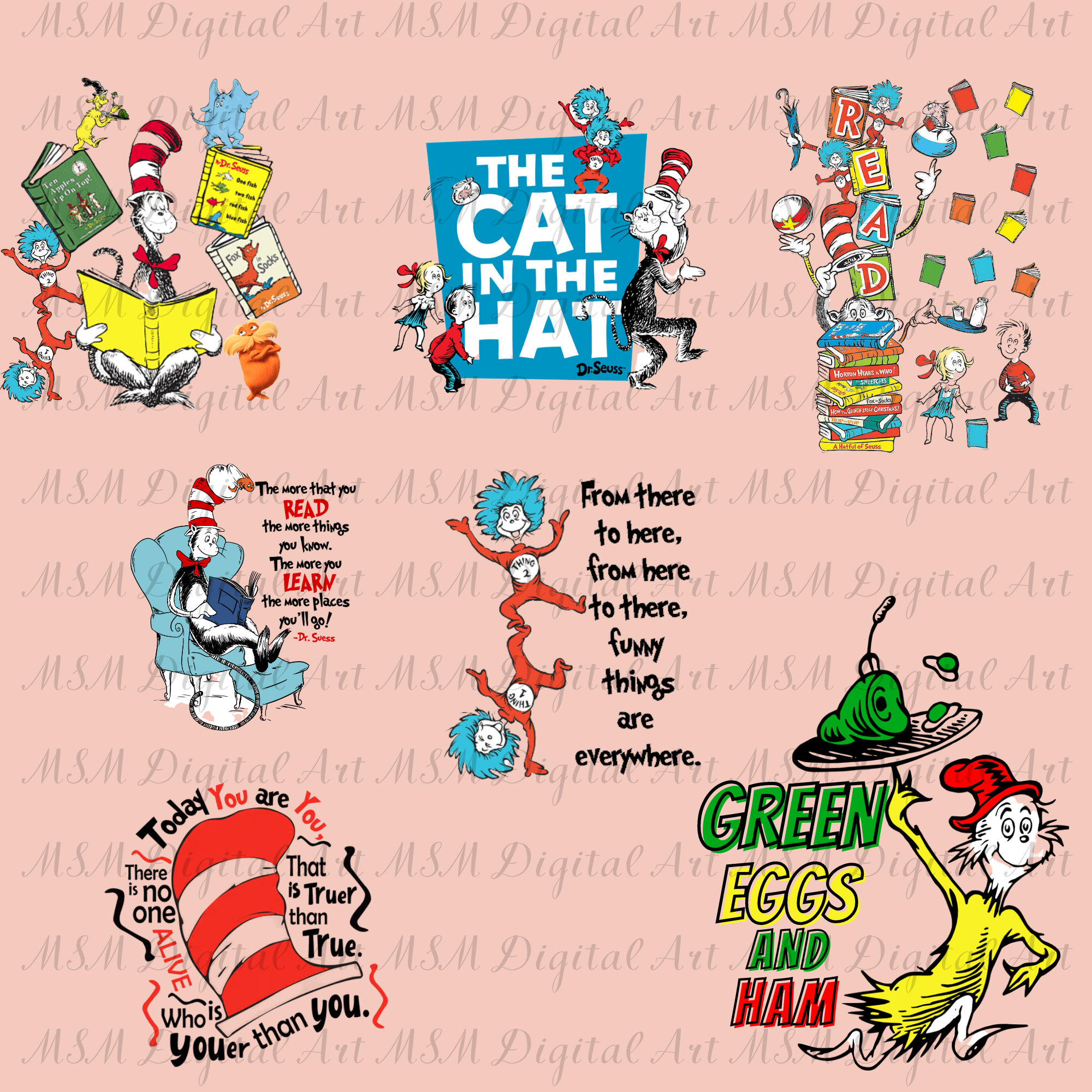 Dr. Seuss Bundle PNG - Etsy