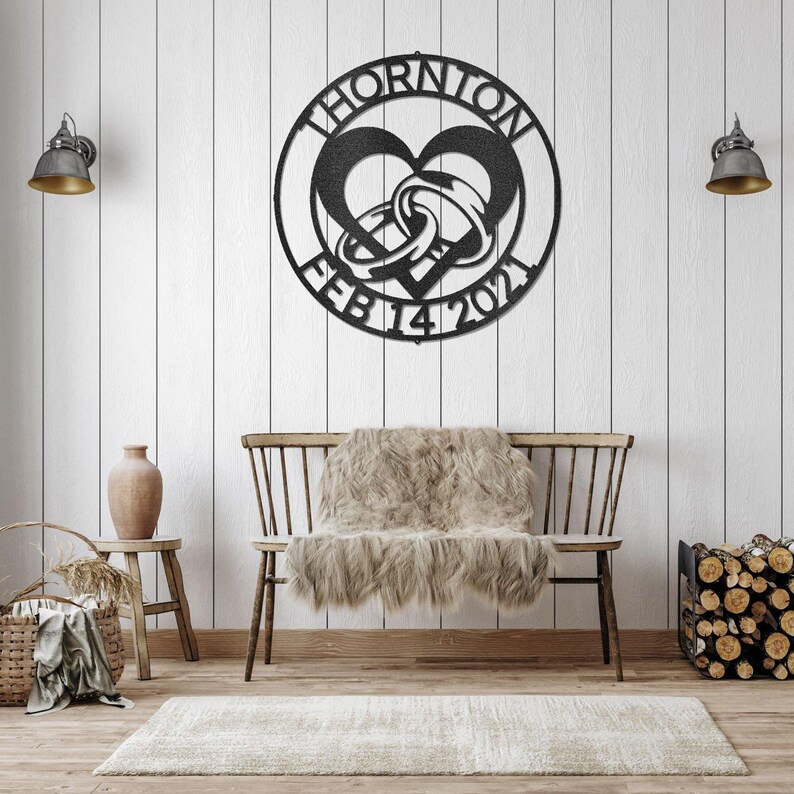 Personalized Engagement Round Metal Signs Engagement Decoration ...