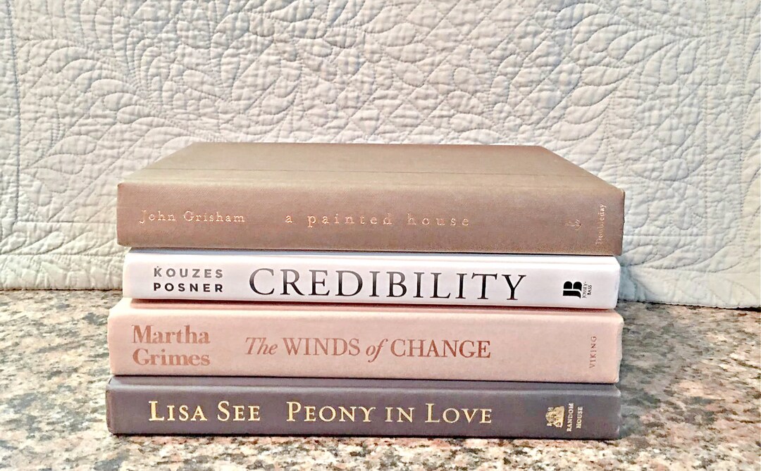 Book Stack * Neutral Colors - Etsy