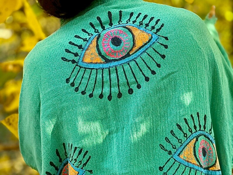 Premium Handmade Evil Eye, Festival, Morning Robe, Organic Beach Cover ...