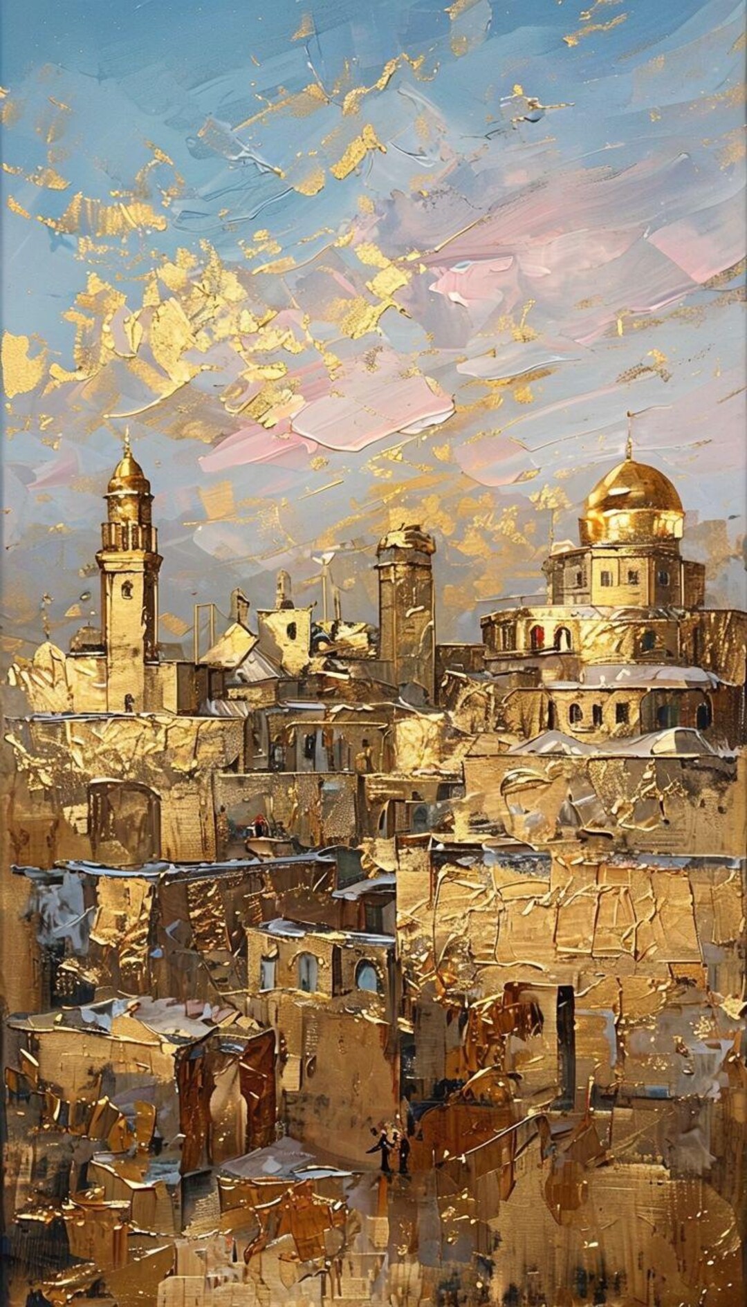 Medieval Jerusalem at Sunrise Digital Print Download Messianic Judaica ...