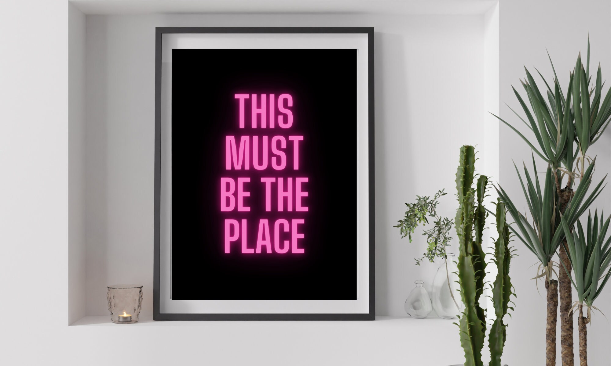This Must Be the Place Pink Neon Sign Digital Print - Etsy
