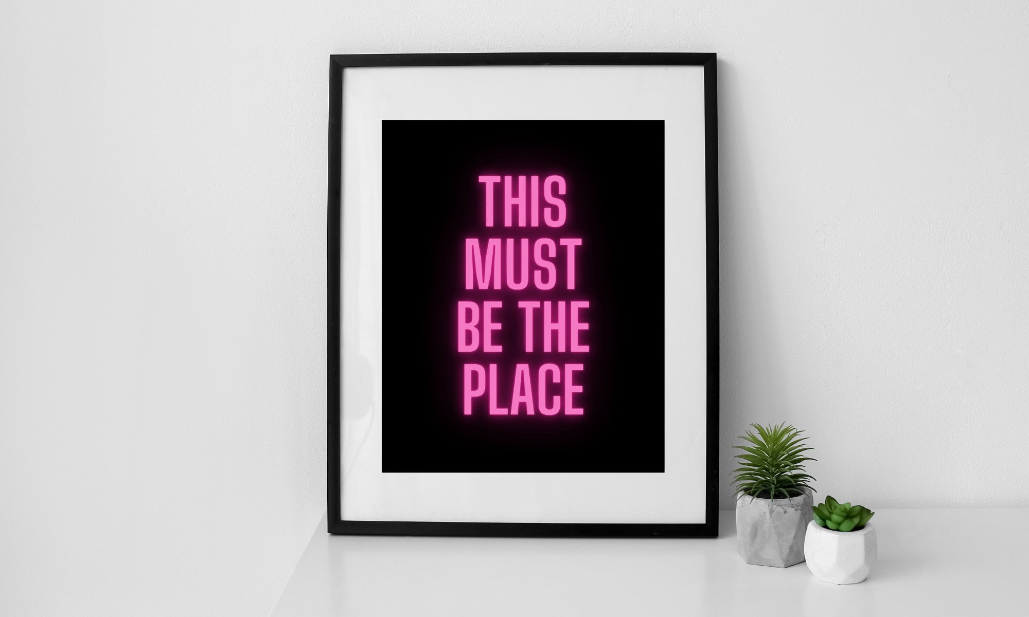 This Must Be the Place Pink Neon Sign Digital Print - Etsy