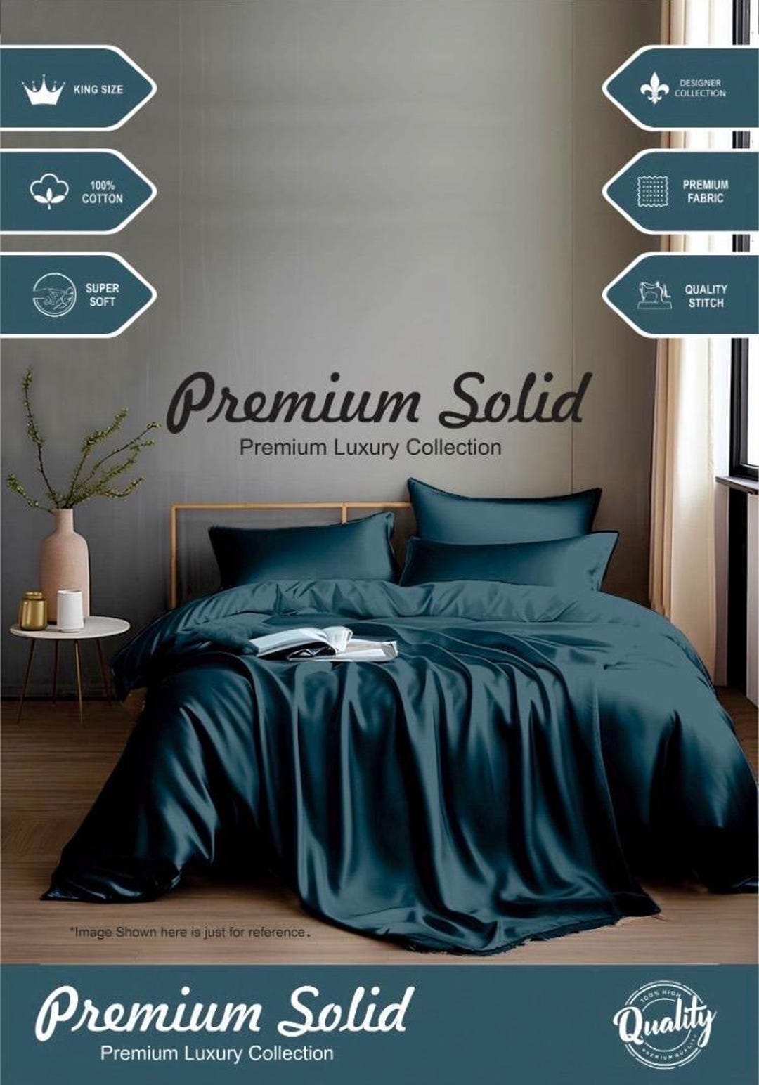 Premium Solid Bedsheet King Size Solid Color Luxe Bedspreads Pillow ...