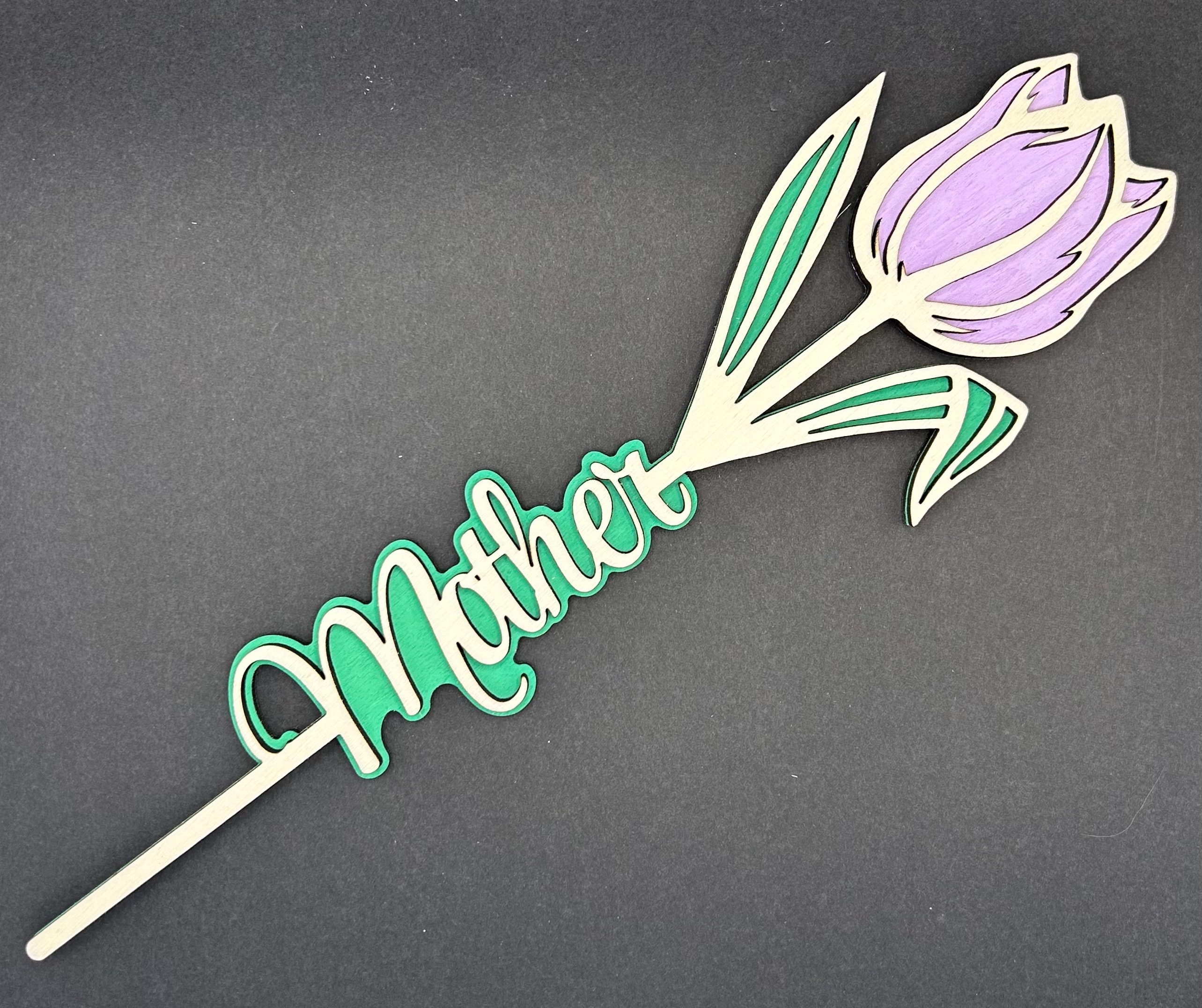 Tulip With Name in Stem, Personalised, Made to Order, Valentines ...