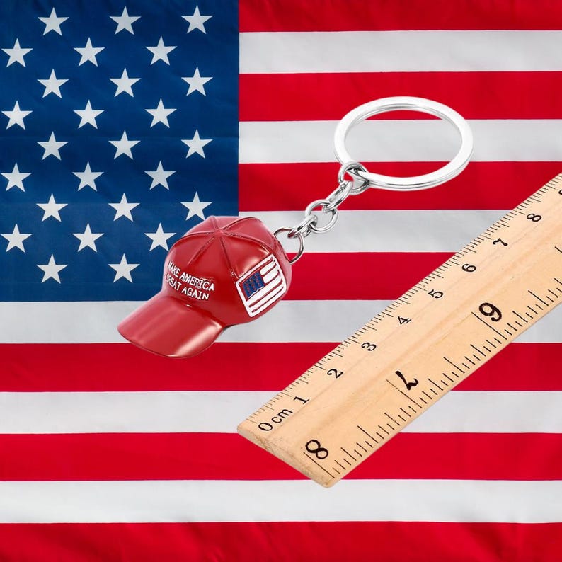 Donald Trump MAGA Keychain Metal Lid Keychain Gift for Trump Supporters ...