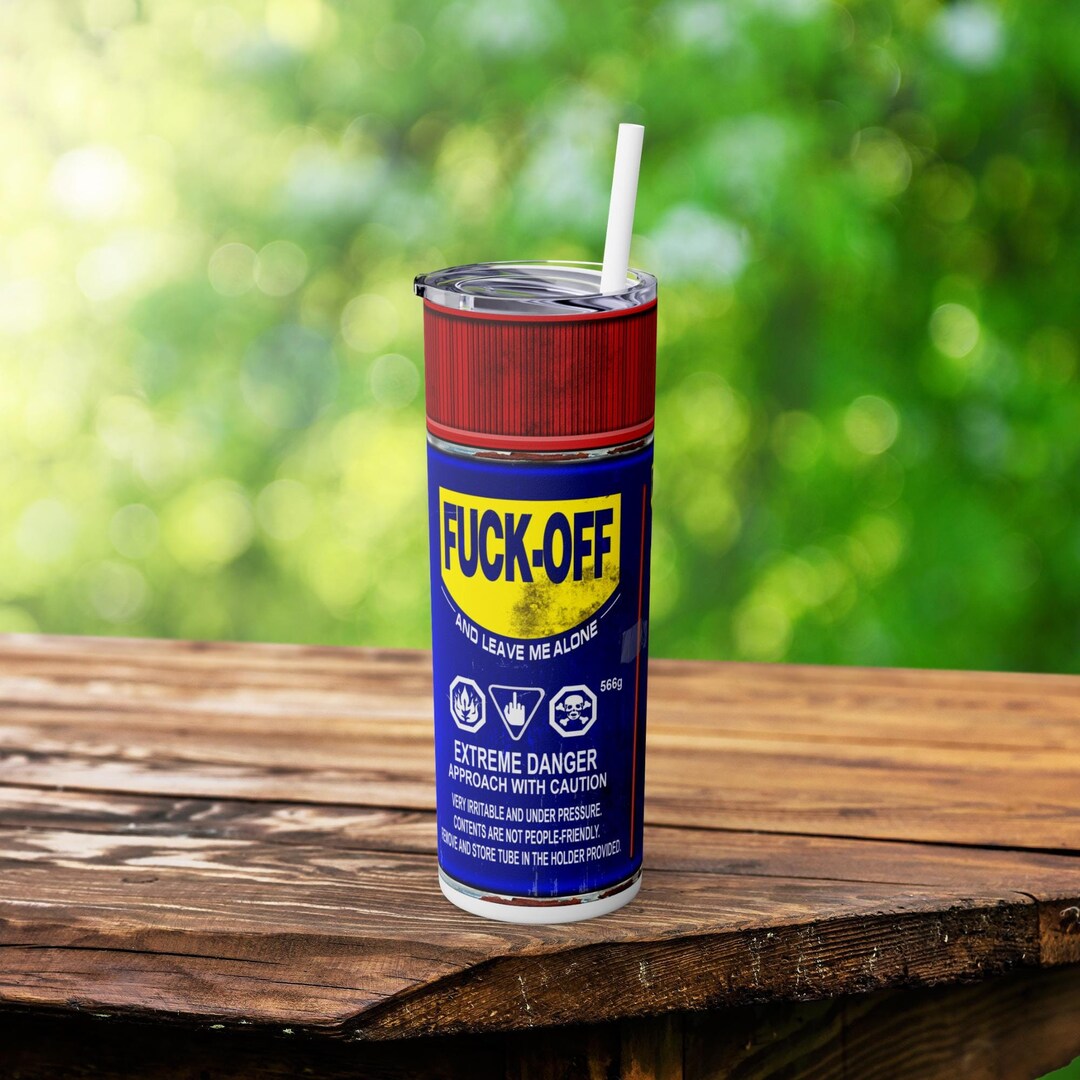 Funny Fuck Spray 20oz Tumbler, Explicit Insult Drinkware, Swear Word ...