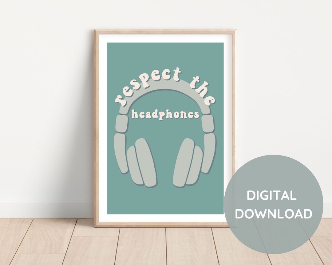 Respect Headphones Neurodiversity Poster | Autistic Pride Wall Art ...