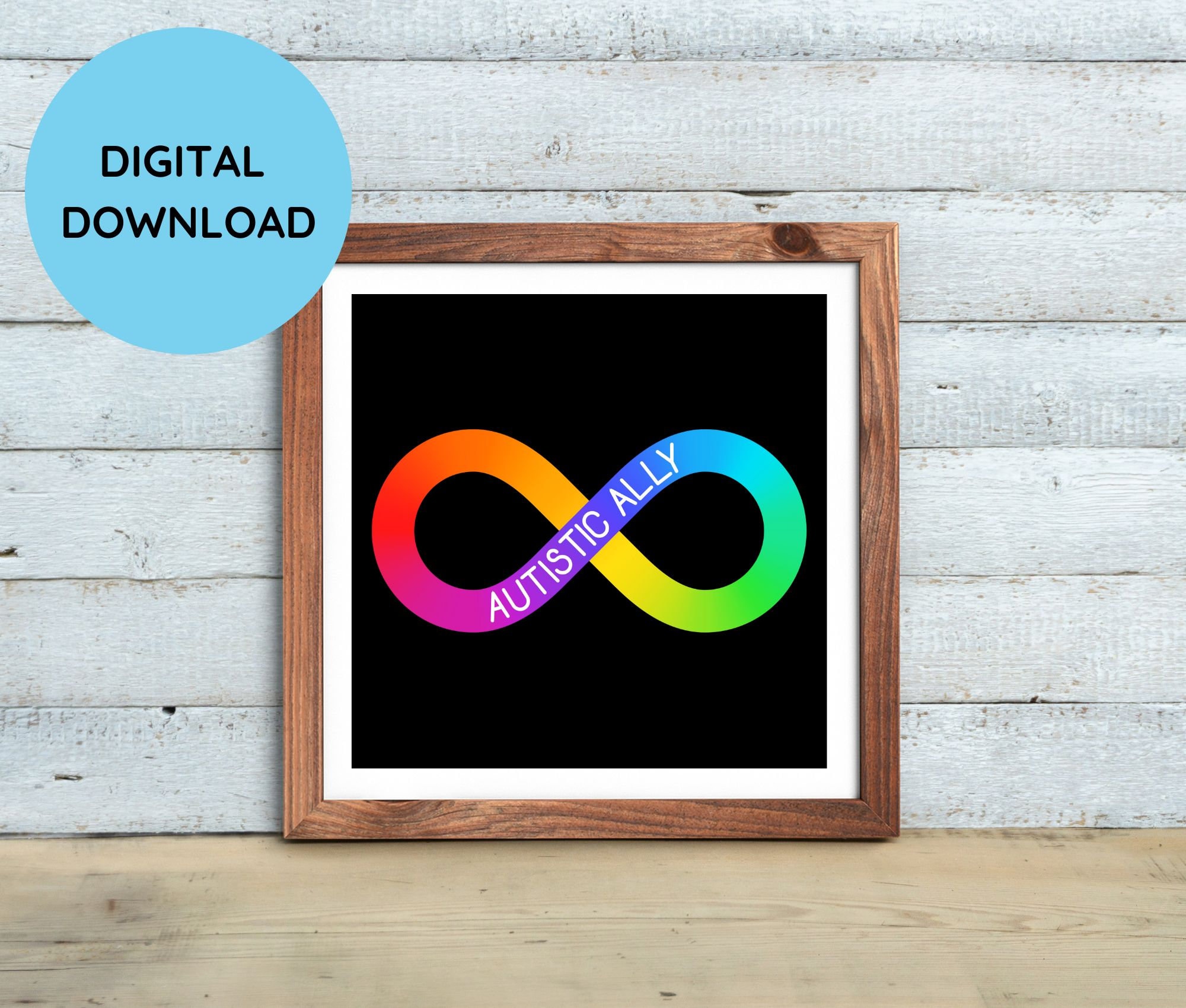 Autistic Ally | Autism Support | Printable Wall Art | Neurodiversity ...