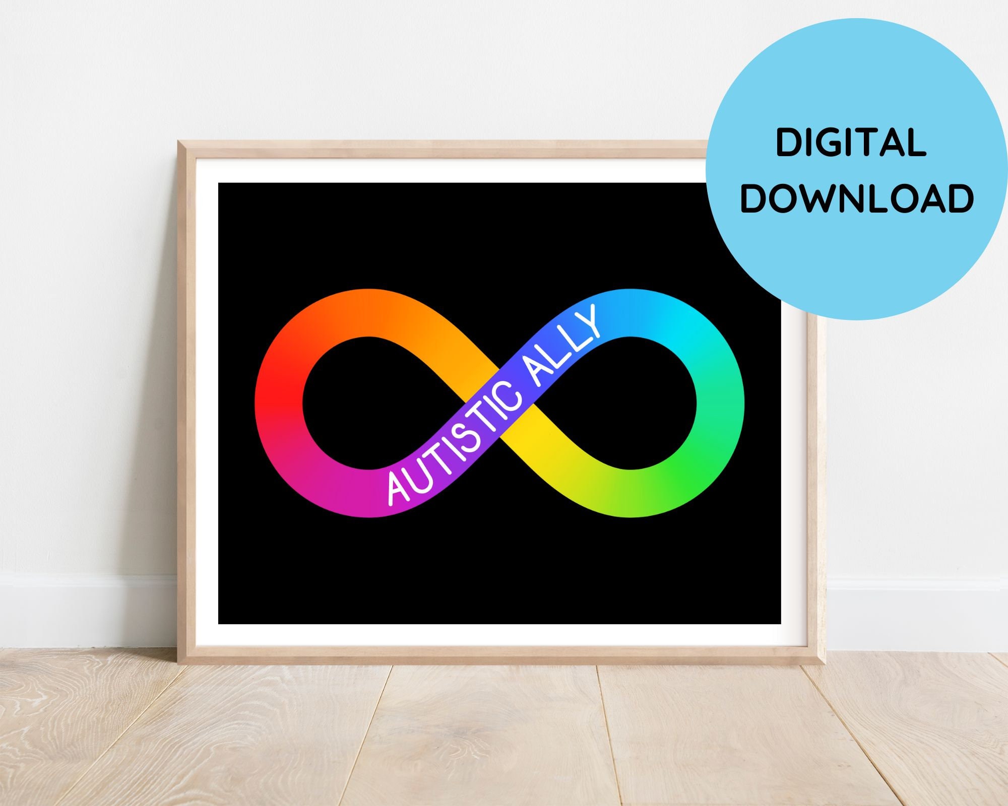 Autistic Ally | Autism Support | Printable Wall Art | Neurodiversity ...
