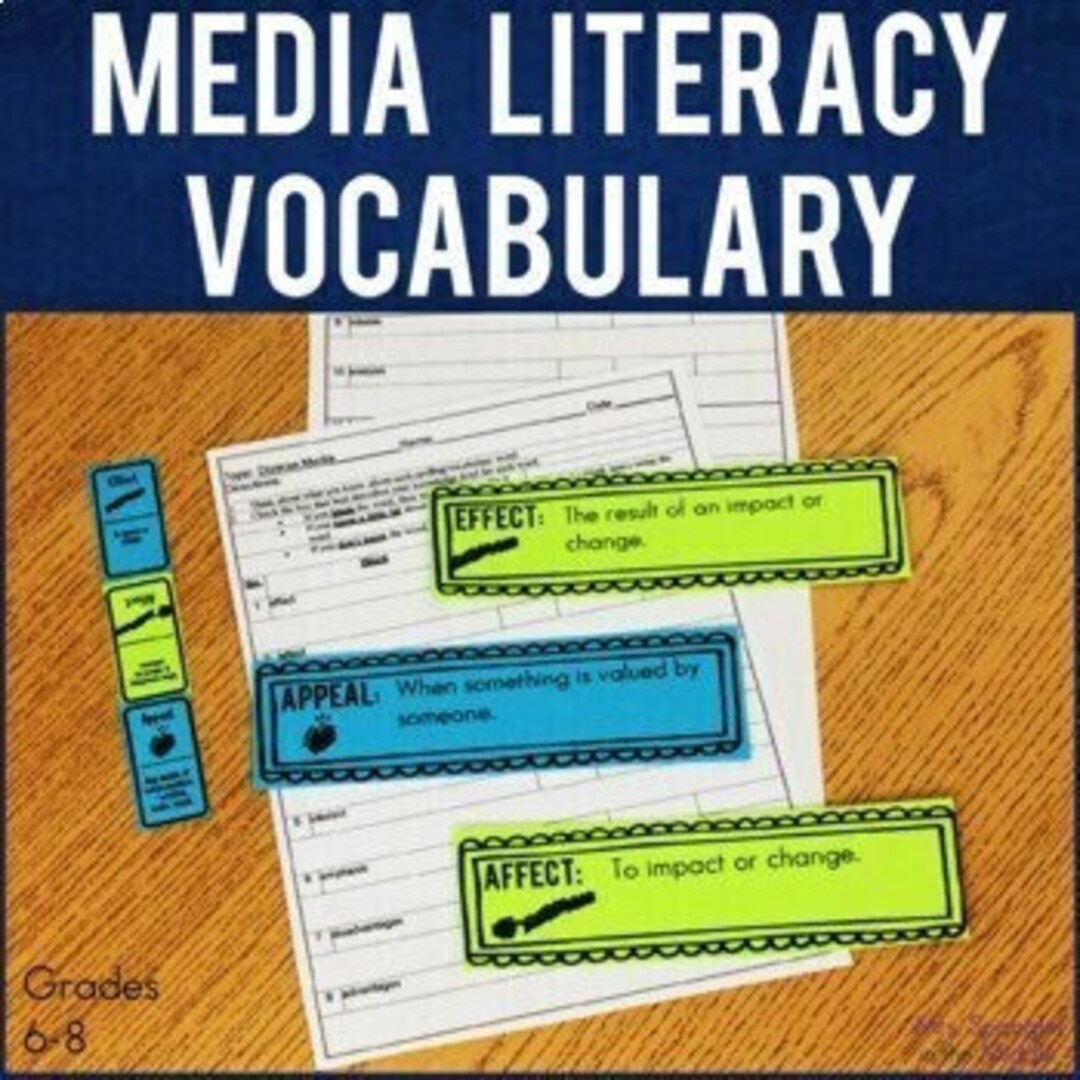Media Literacy Vocabulary Worksheet Word Wall Dominoes Game - Etsy