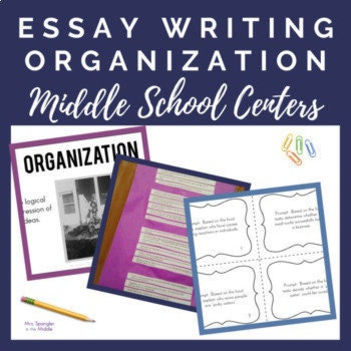Essay Writing Organization Practice Middle School Centers Stations - Etsy