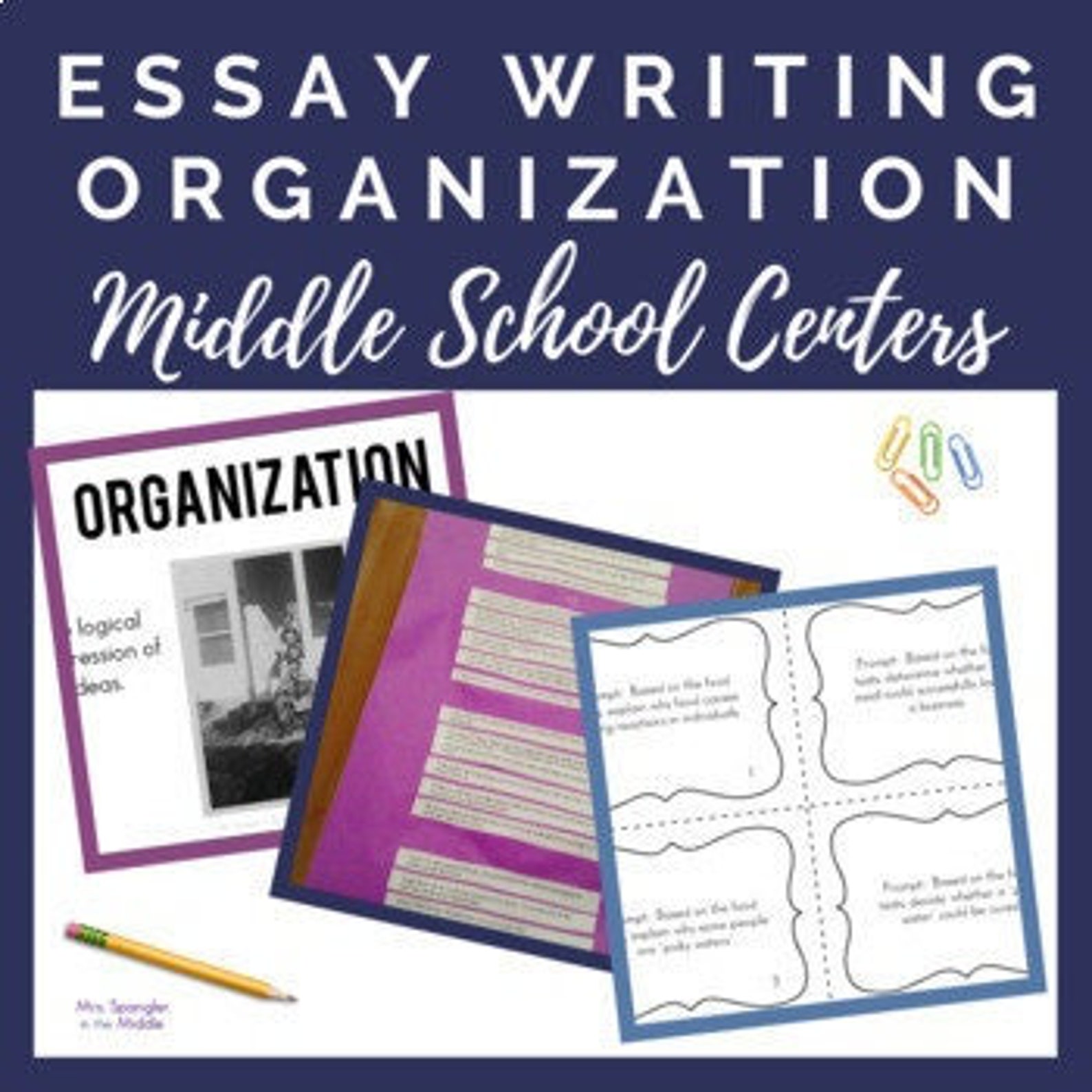 Essay Writing Organization Practice Middle School Centers Stations - Etsy