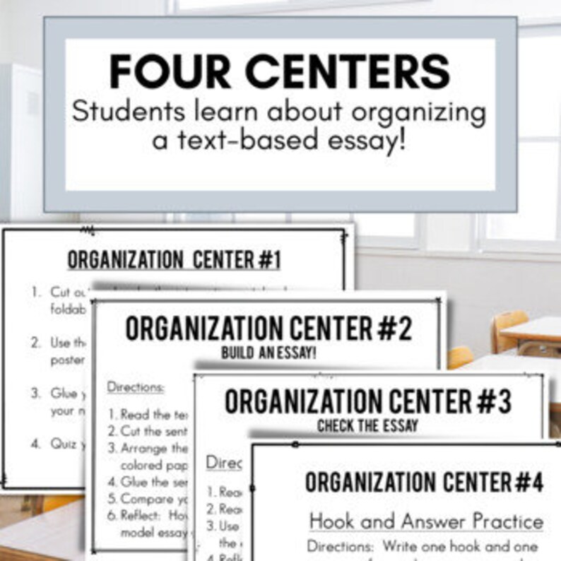 Essay Writing Organization Practice Middle School Centers Stations - Etsy