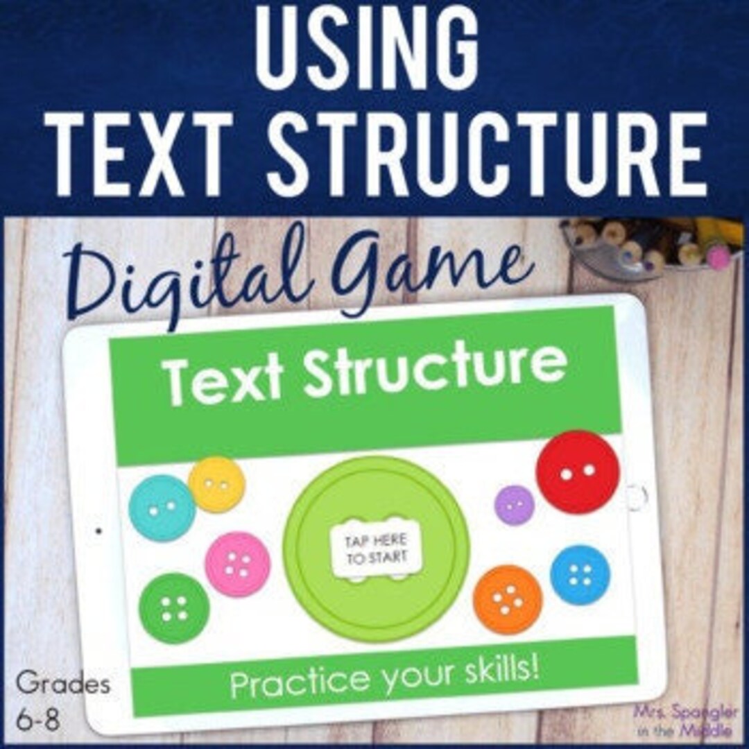 Text Structure DIGITAL Skill Practice Game Distance Learning - Etsy