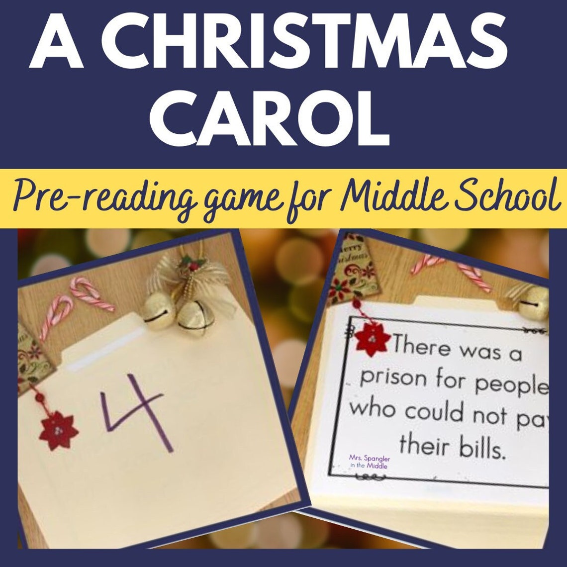 A Christmas Carol Prereading Activity for Middle School Printable and ...