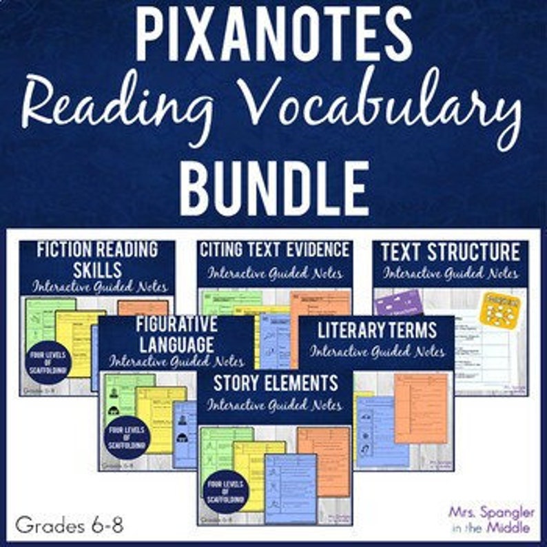 Reading Vocabulary Interactive Guided Notes BIG BUNDLE - Etsy