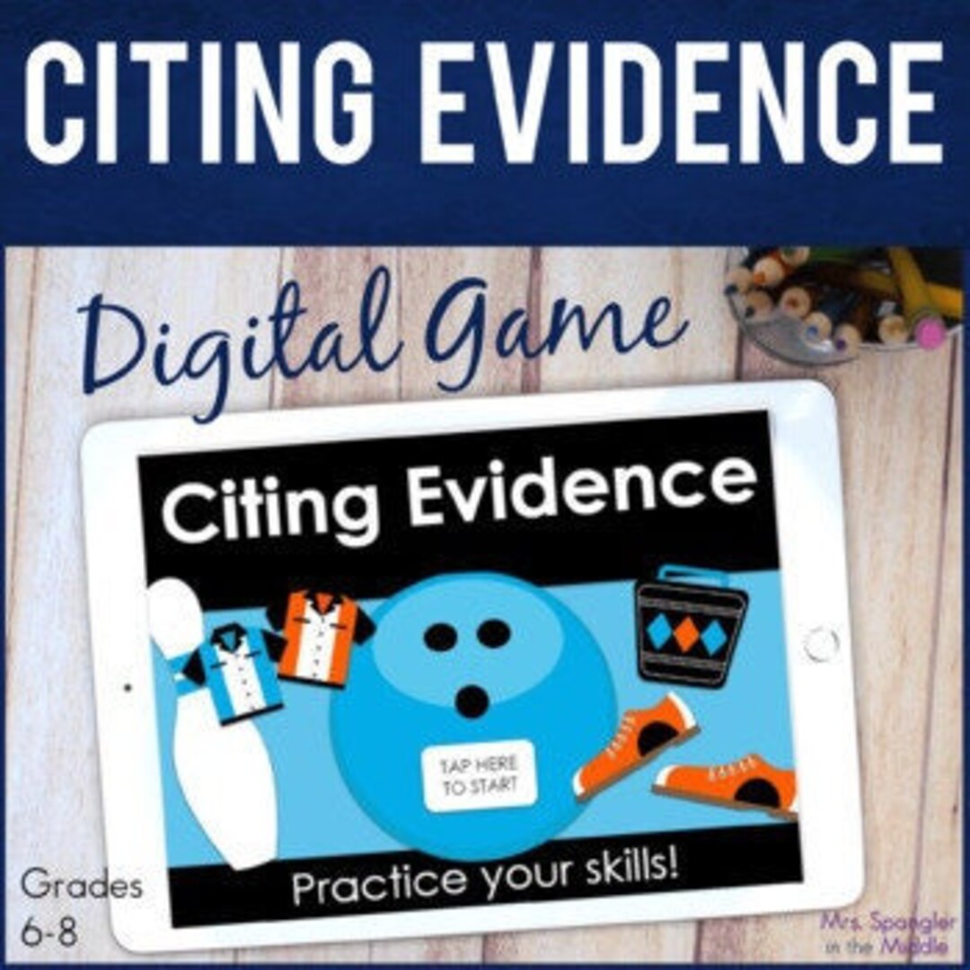 Citing Evidence Digital Skill Practice Game for Middle School - Etsy