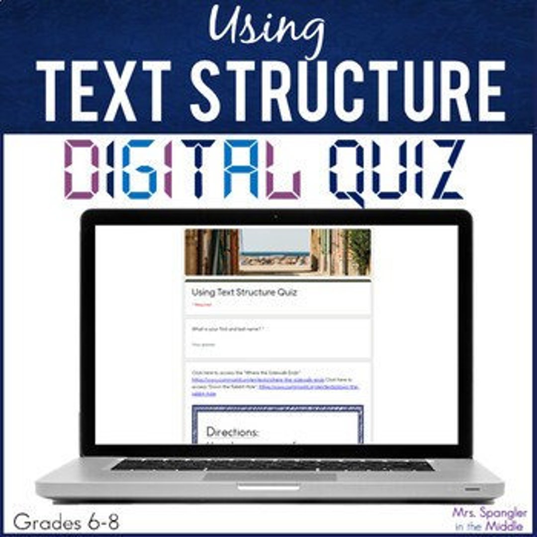 Text Structure DIGITAL Quiz - Etsy