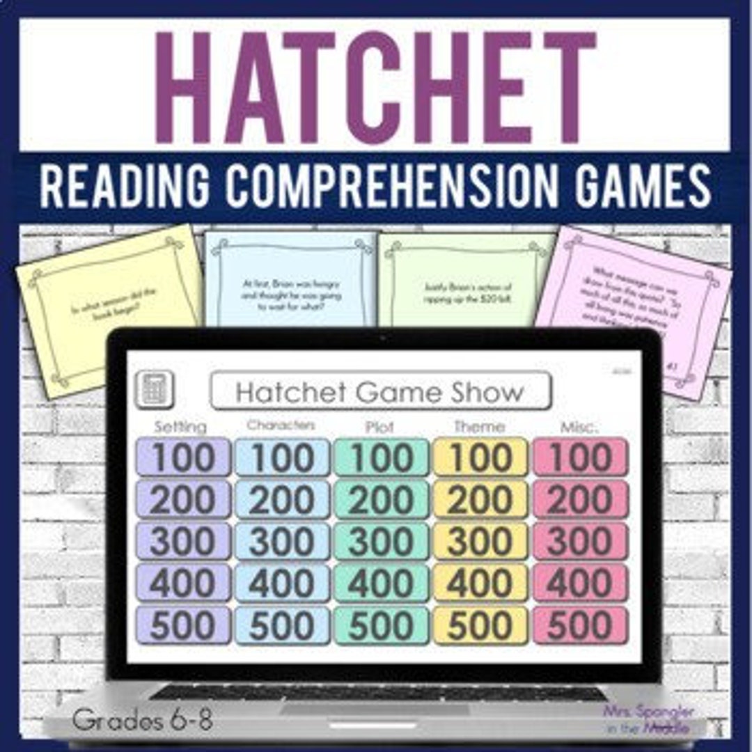 Hatchet Reading Comprehension Game Show and Task Cards - Etsy