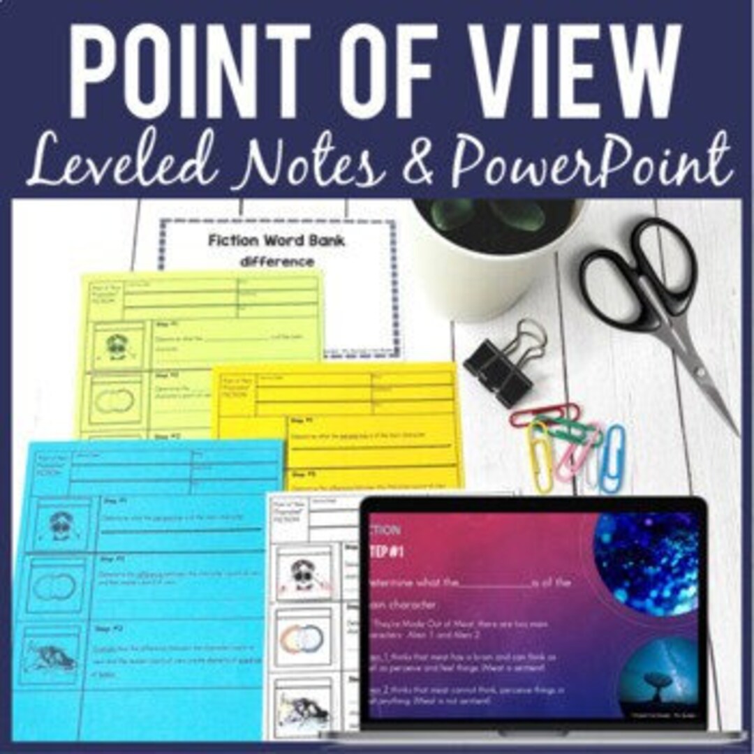 Point of View FICTION Guided Notes and Powerpoint - Etsy