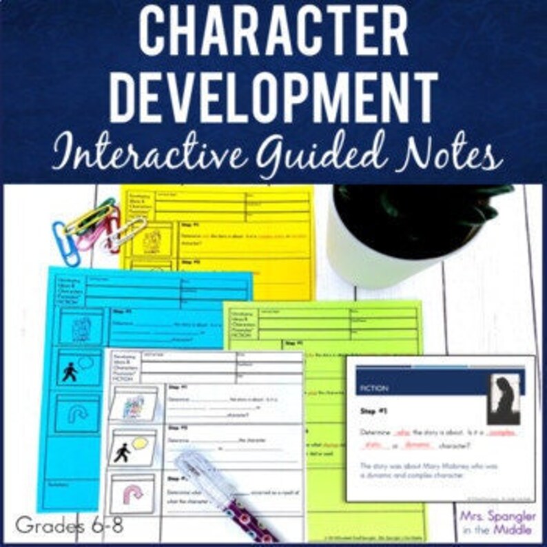 Character Analysis Study Printable Guided Notes With Powerpoint Leveled ...