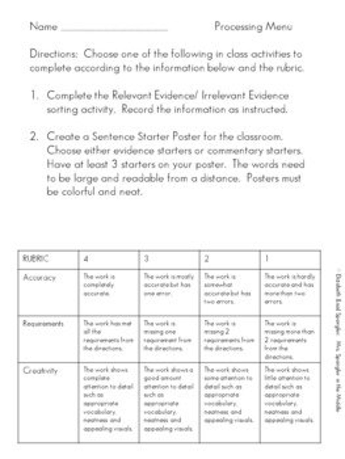 Citing Textual Evidence Project Based Learning With Menus Text Video ...