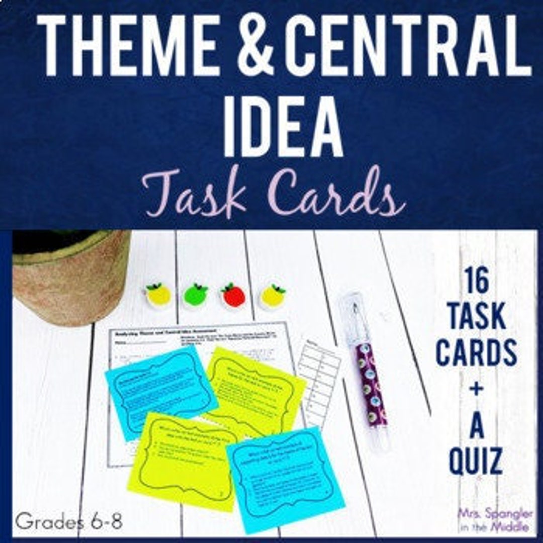 Main Idea and Supporting Detail Teaching Theme and Central Idea Task ...