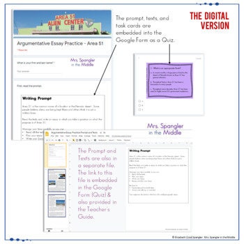 Argumentative Essay Writing Collaborative Practice DIGITAL Task Cards ...