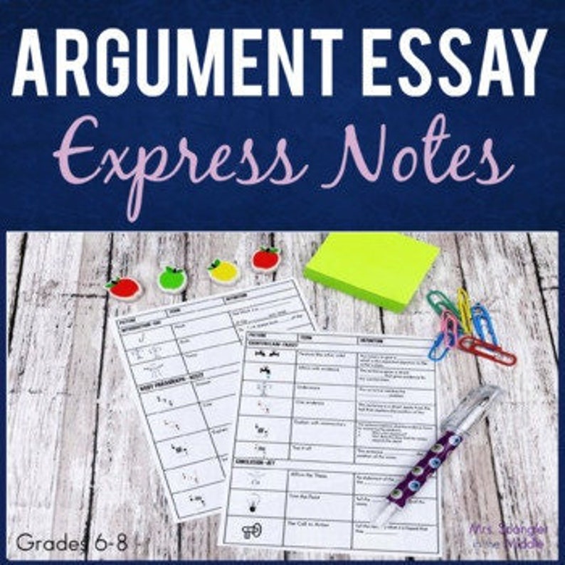 Argumentative Essay Writing Guided Notes - Etsy