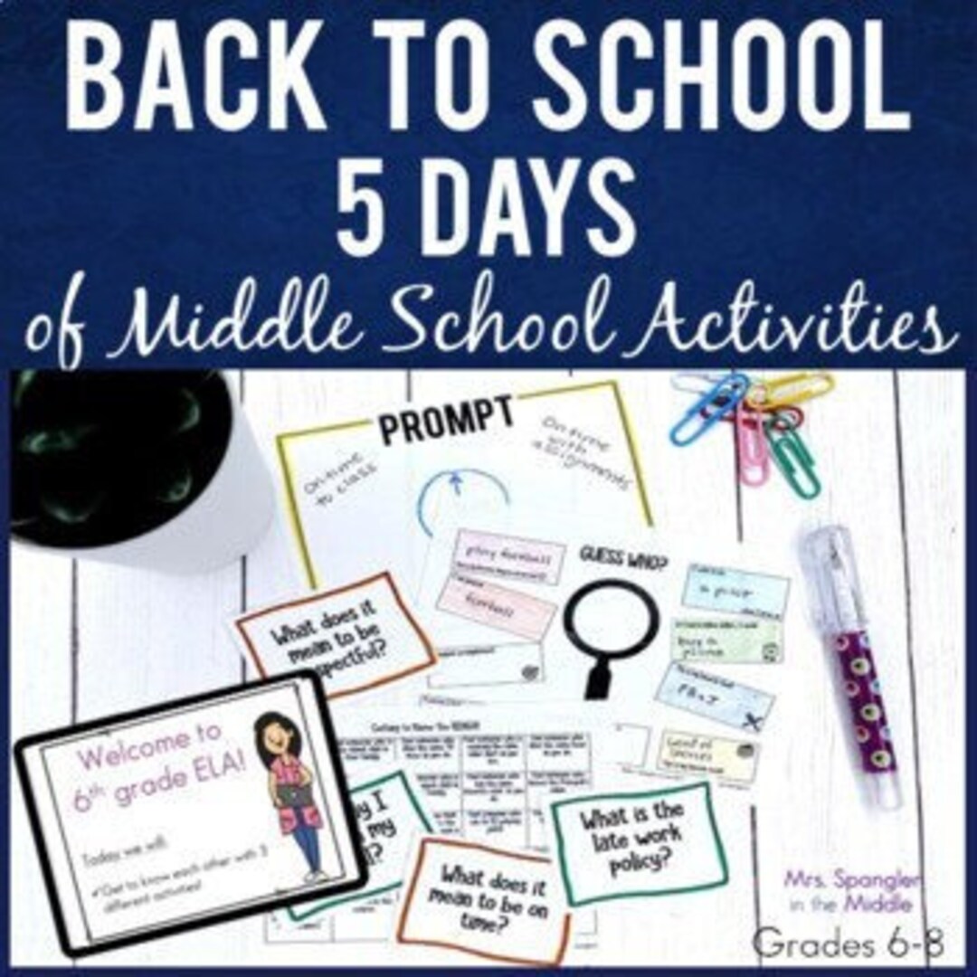 Back to School Activities for Middle School First Week of School - Etsy