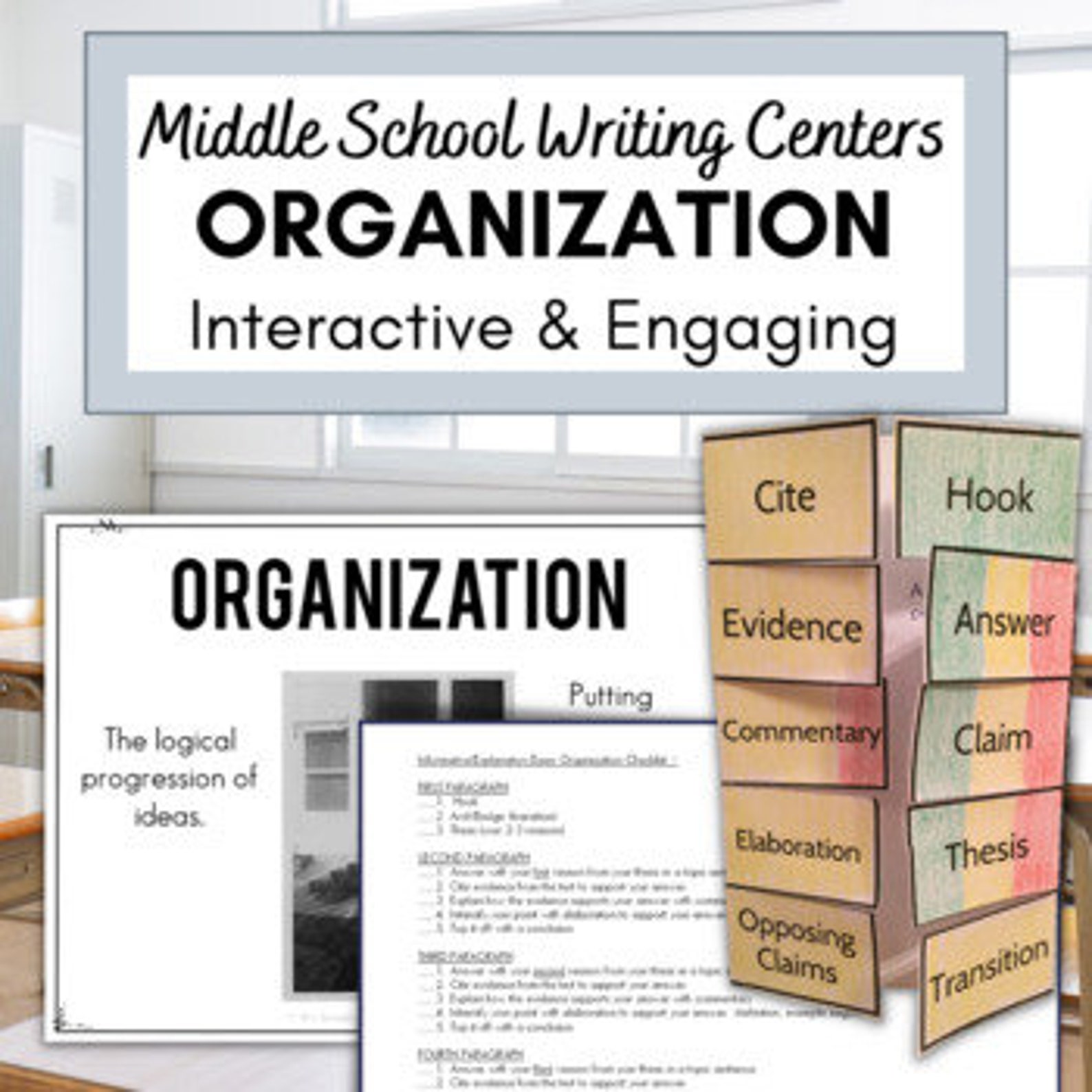 Essay Writing Organization Practice Middle School Centers Stations - Etsy