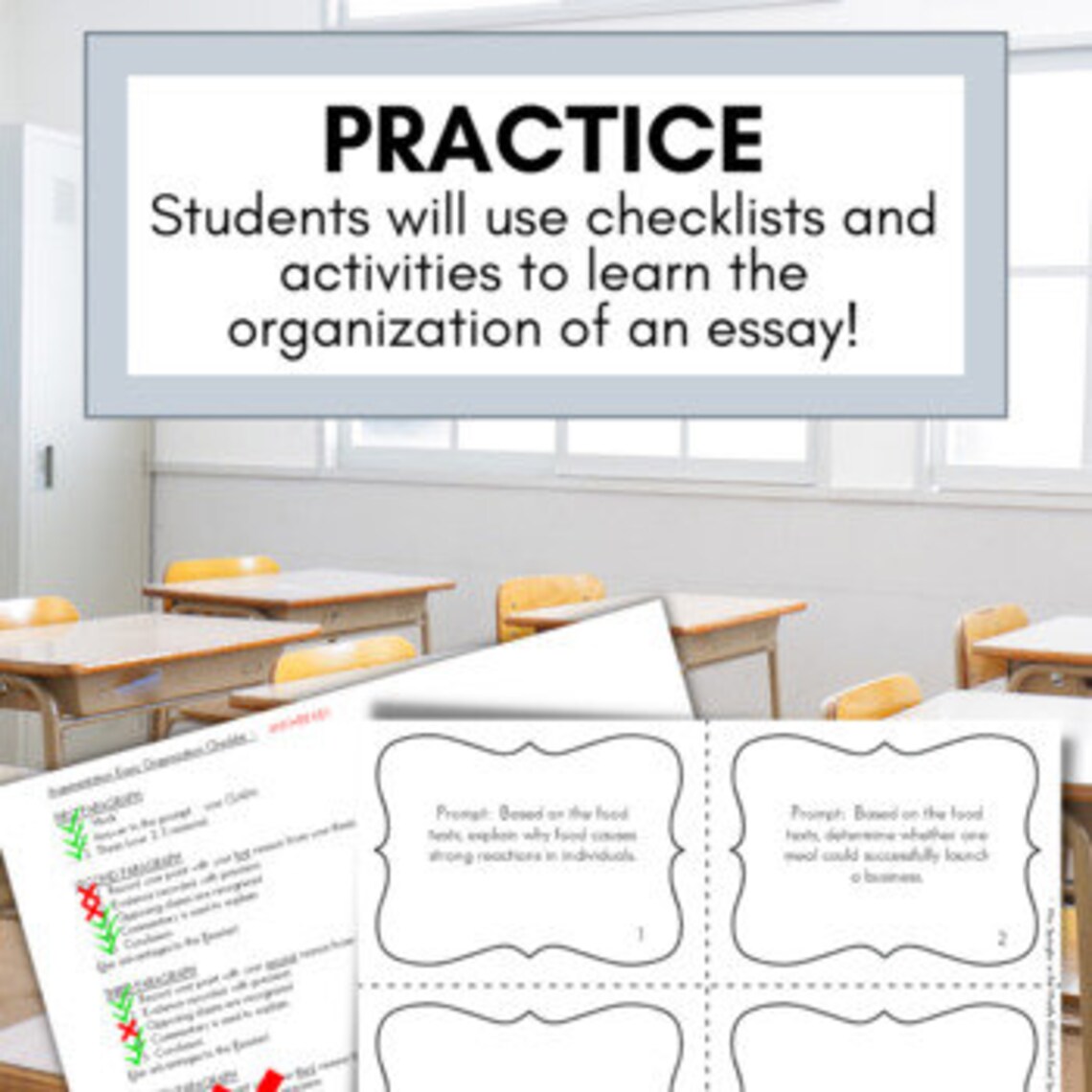 Essay Writing Organization Practice Middle School Centers Stations - Etsy