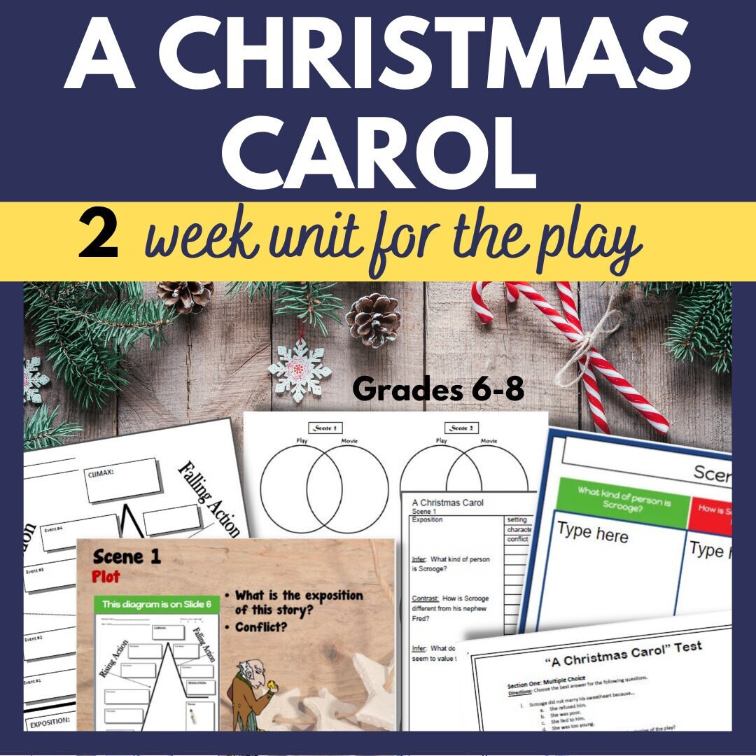 A Christmas Carol Activities Worksheets for the Play Version Printable ...
