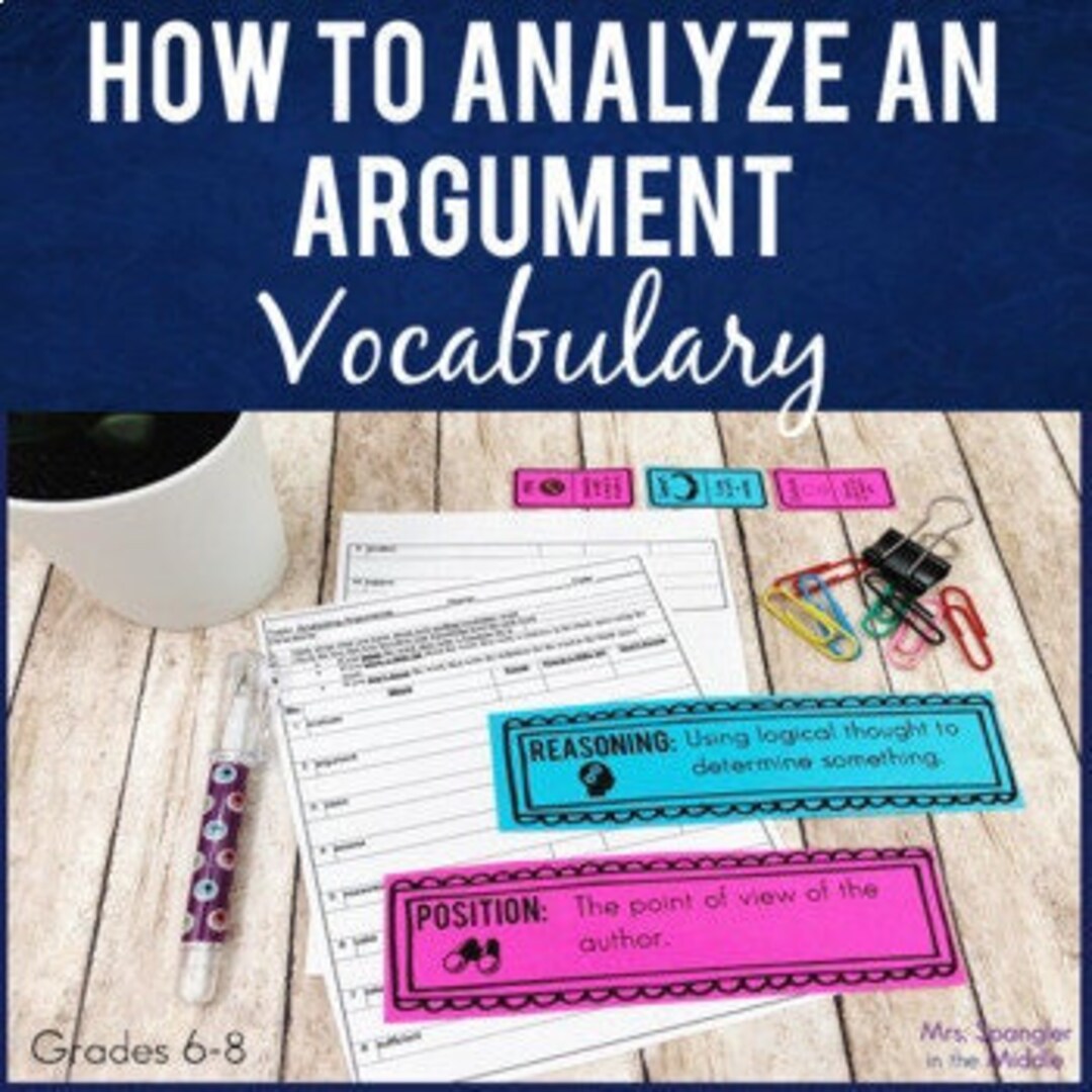 How to Analyze an Argument Vocabulary PRINTABLE Worksheet Word Wall ...