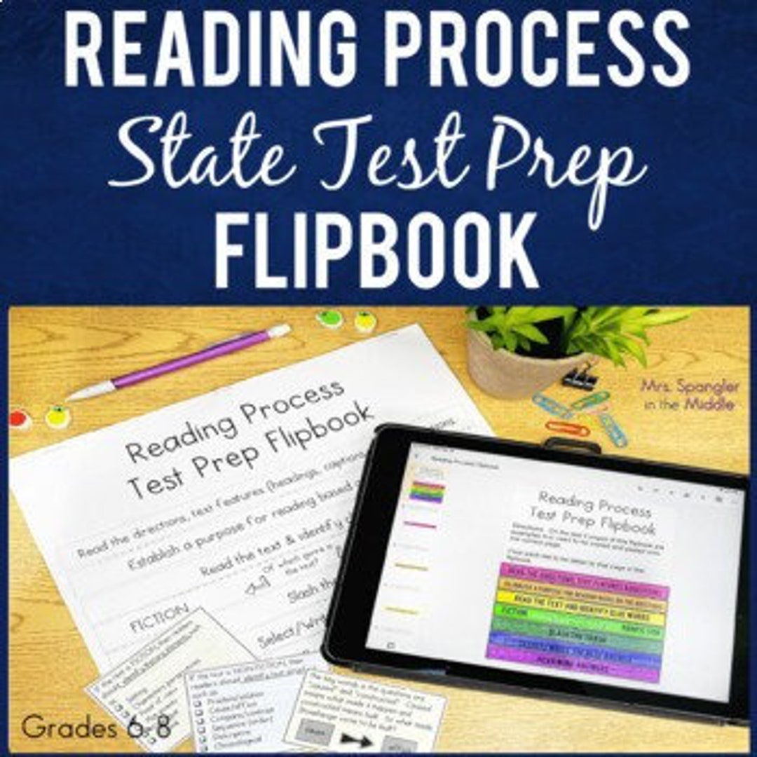 ELA Test Prep Reading Process Flipbook Printable and Digital - Etsy