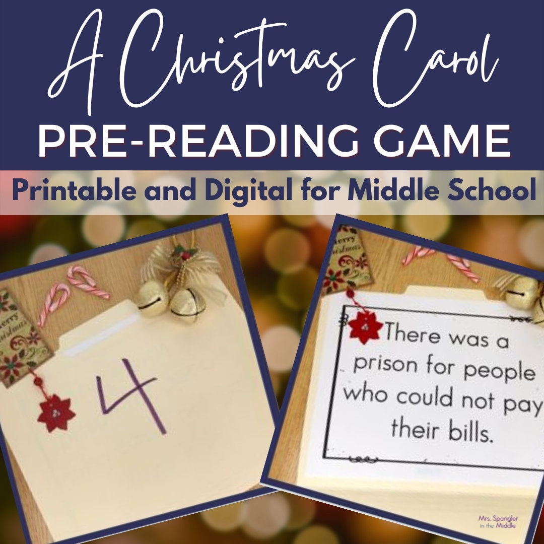 A Christmas Carol Prereading Activity for Middle School - Etsy