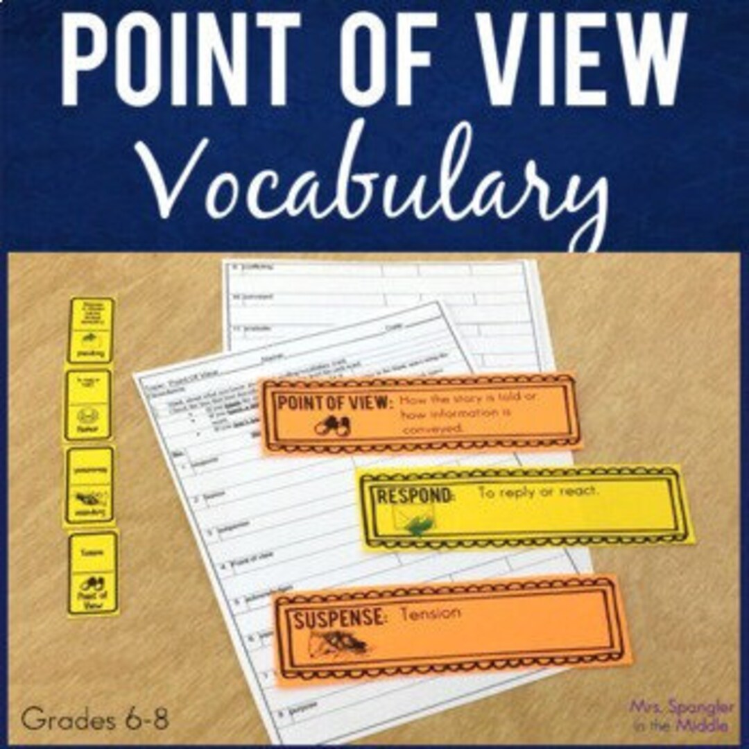 Point of View Vocabulary Worksheet Word Wall Dominoes Practice Game - Etsy