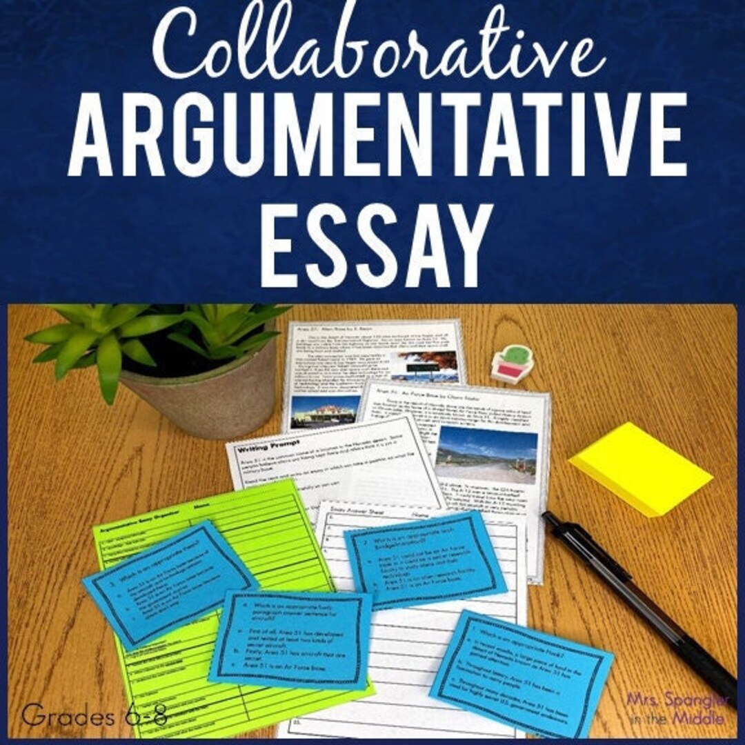Argumentative Essay Writing Collaborative Activity Printable Middle ...