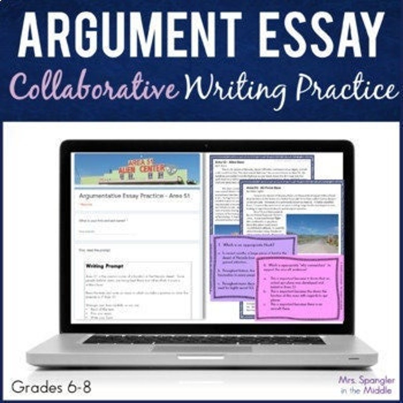 Argumentative Essay Writing Collaborative Practice DIGITAL Task Cards ...