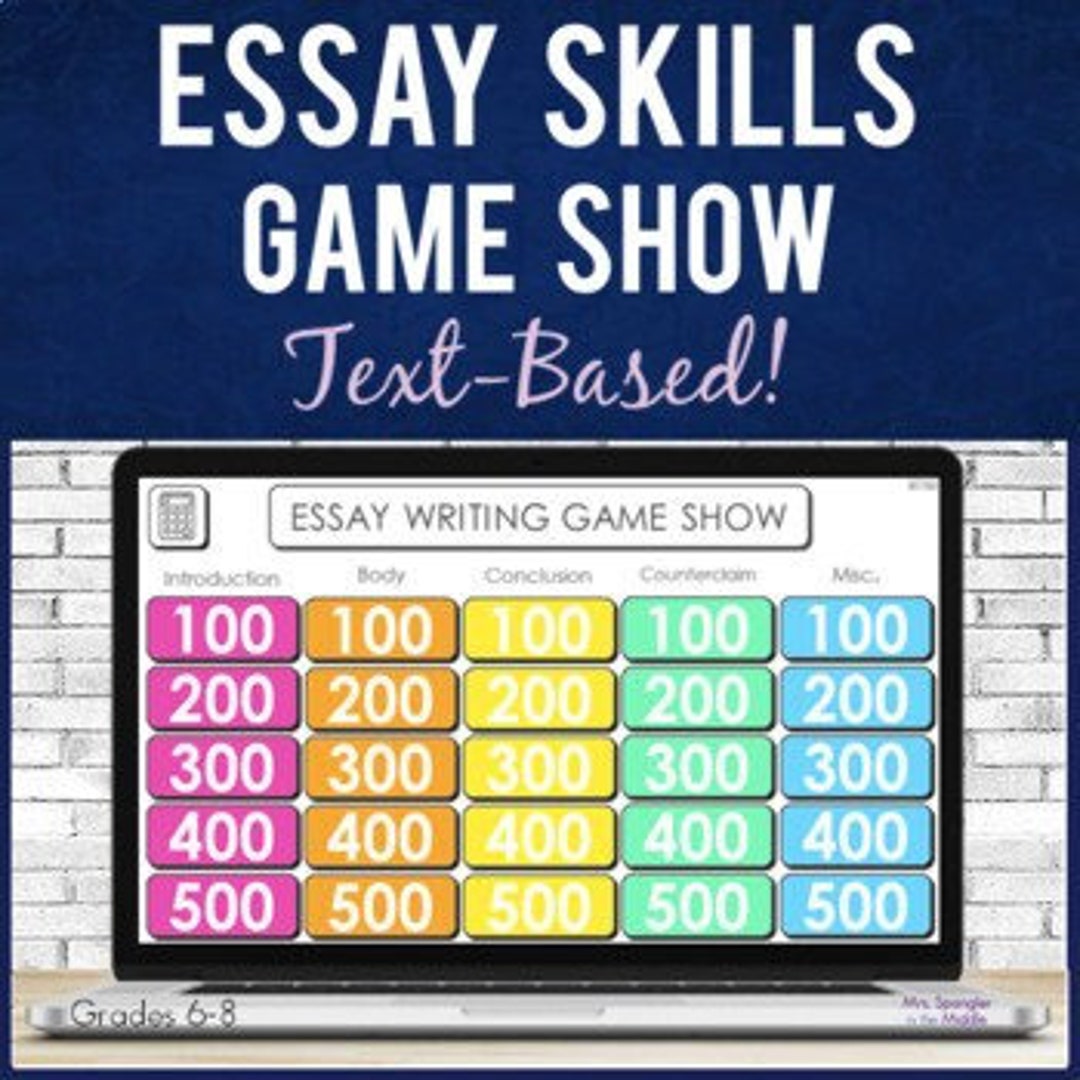 Essay Writing Skills Review Game Show Middle School - Etsy